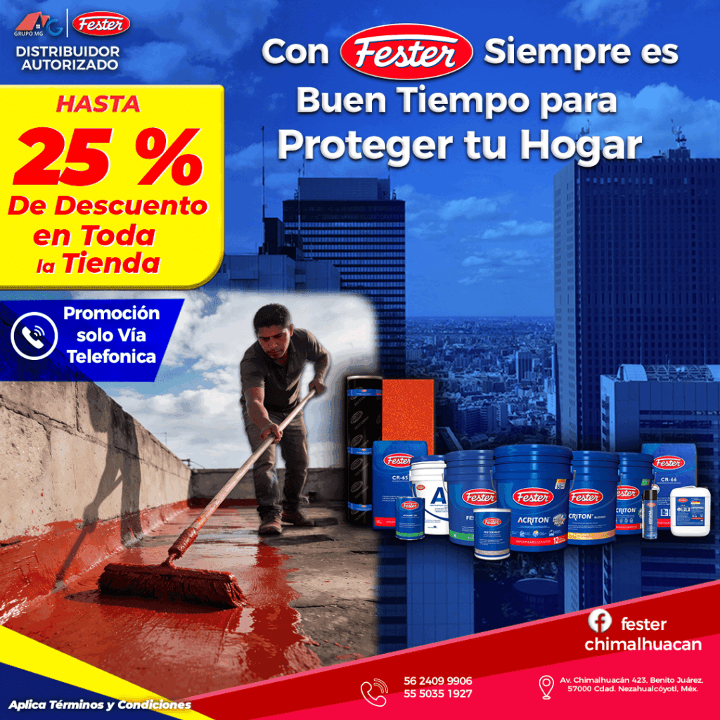 Fester MG Impermeabilizantes | Descuentos al 56 2409 9906